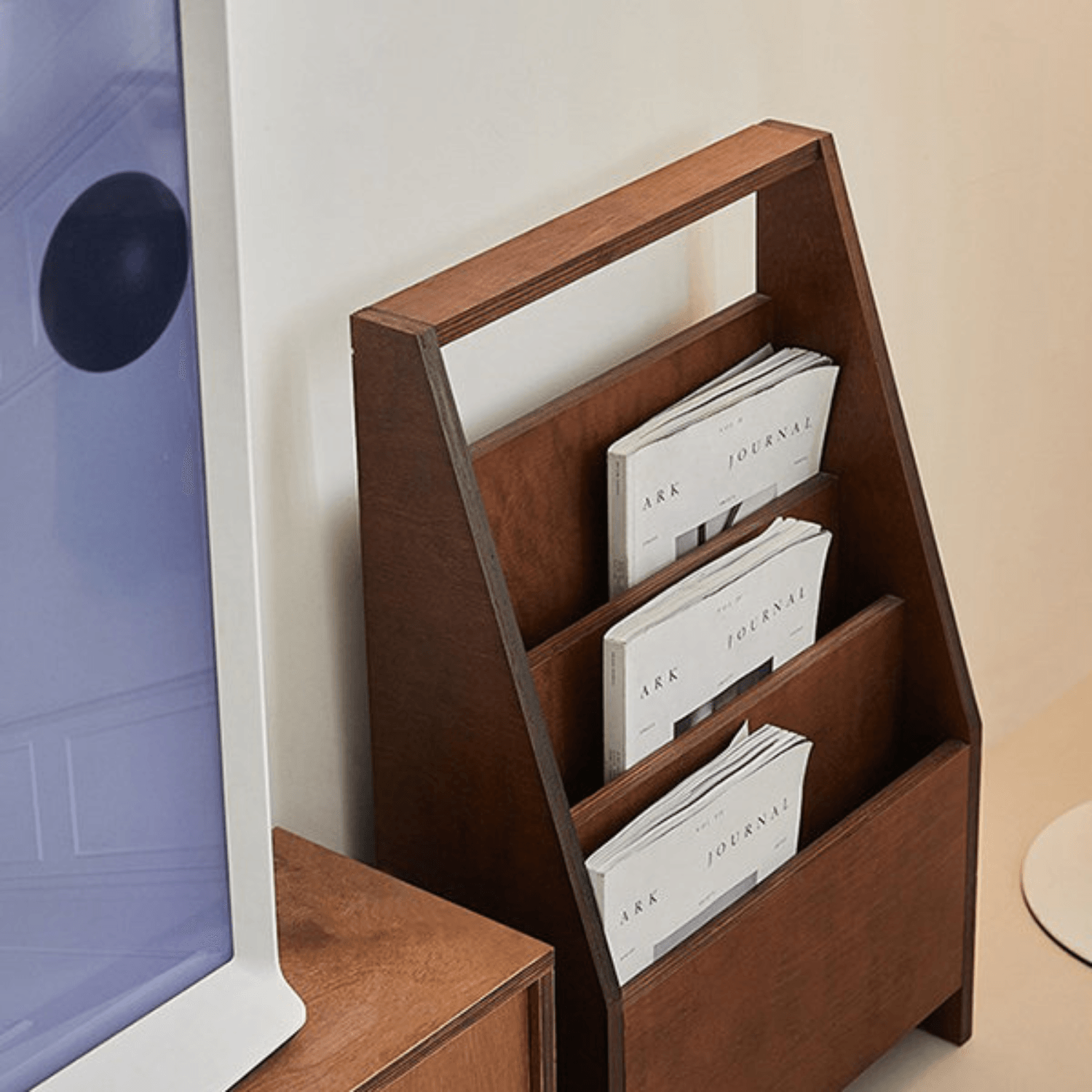 Walnut Color Magazine Rack – Woodartdeal