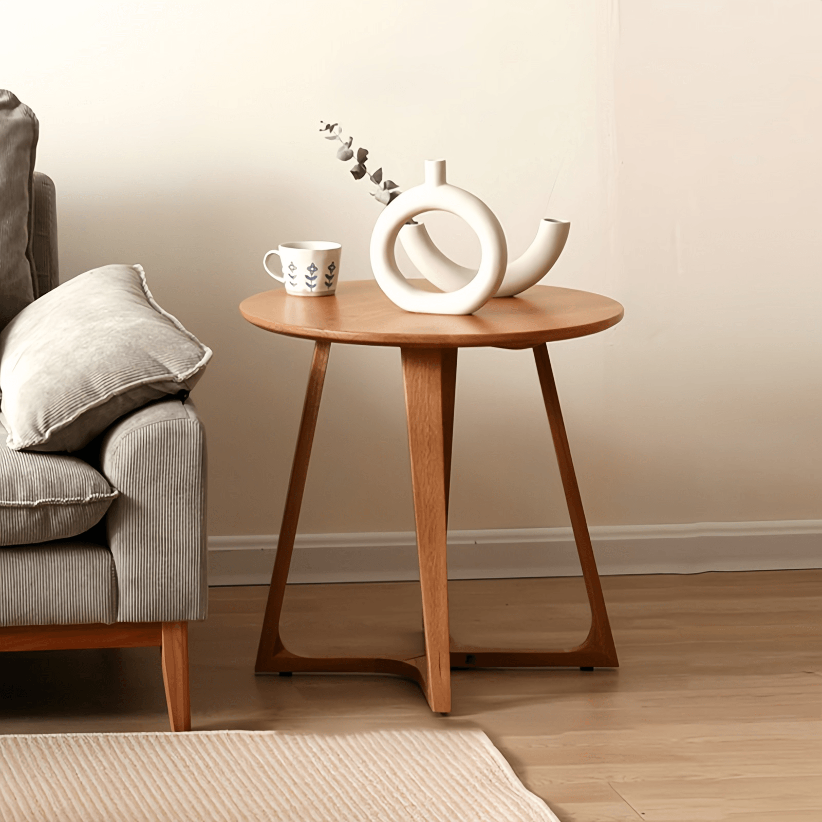 Round Coffee Tables For Living Room Side Table Wood Round Circle Table ...
