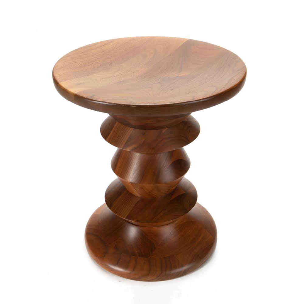 Light Luxury Solid Columns Stool Vintage, Ash Wood Handcrafted Side Ta ...
