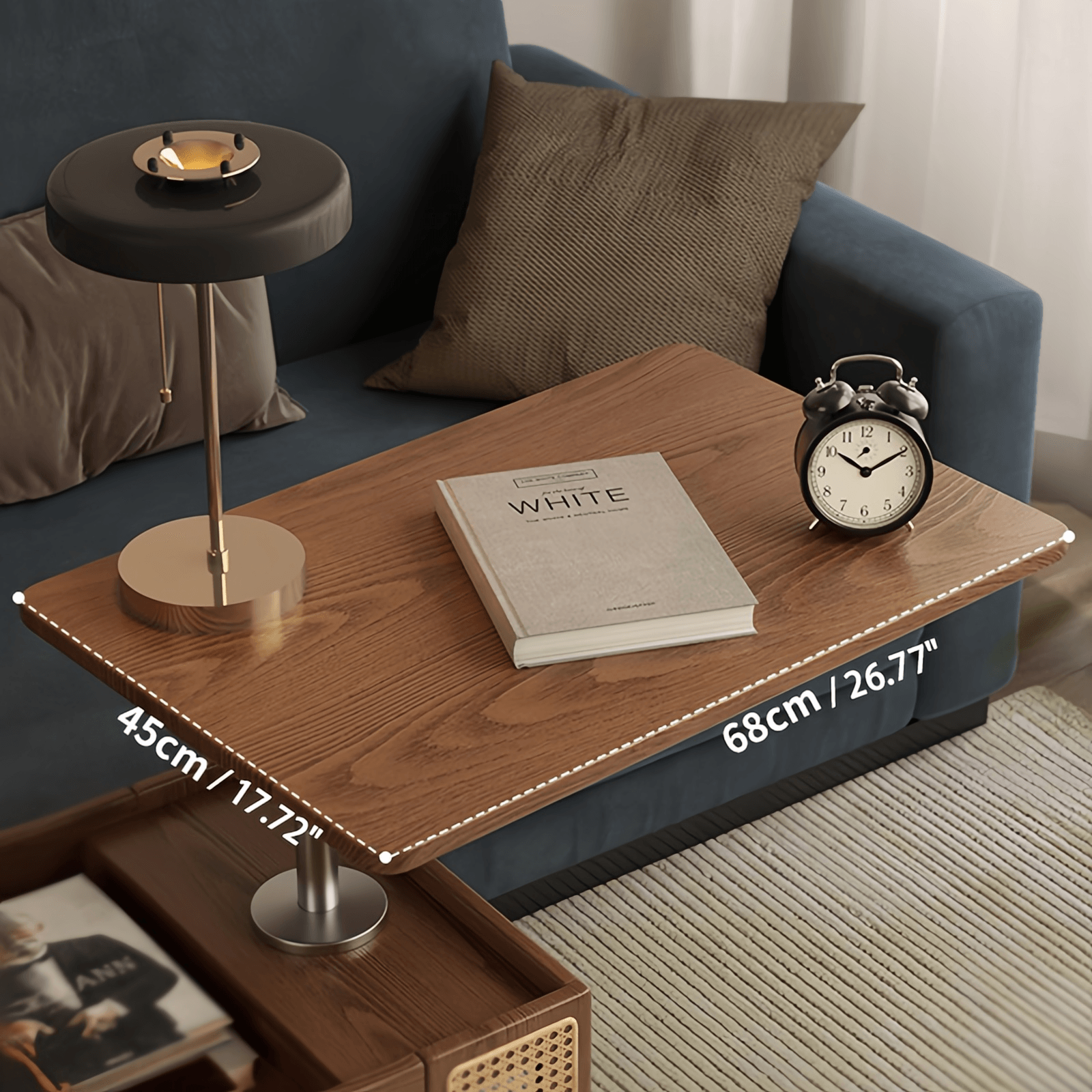 Solid Wood Movable Square Lift Top Coffee Table With Storage For Livin ...