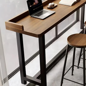 Balcony Bar Table New Zealand Pine Wood High And Low Foot Long Table ...