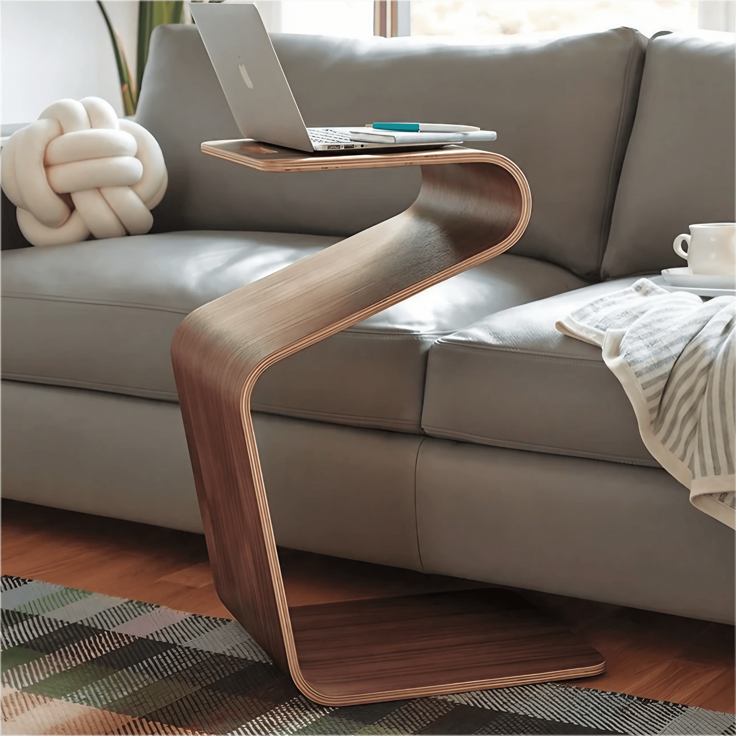 Light Luxury Multipurpose Corner Table, Multipurpose Solid Wood N Shap ...