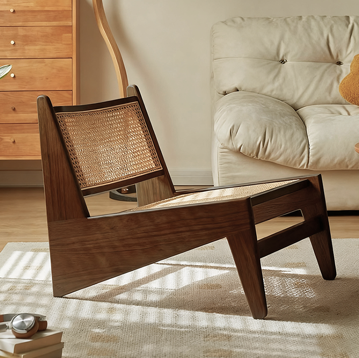 Solid Wood Woven Recliner, Handcrafted Rattan/Cord Woven Recliner, Bal ...