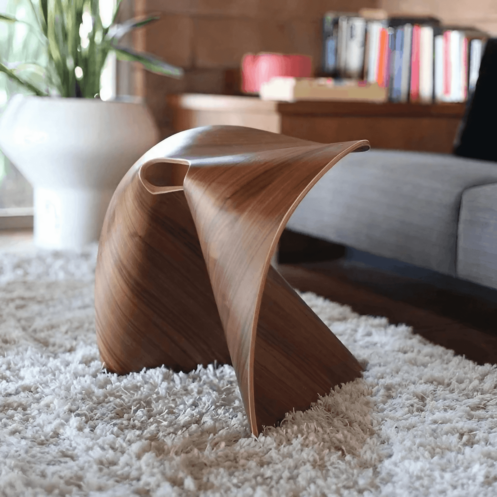 Light Luxury Solid Wood Side Table & Stool – Minimalist Design ...