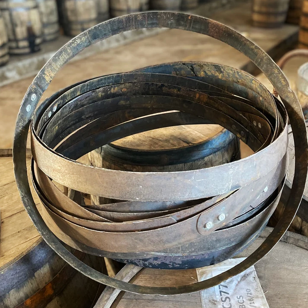 Woodartdeal Handcrafted Bourbon Barrel Half End Table