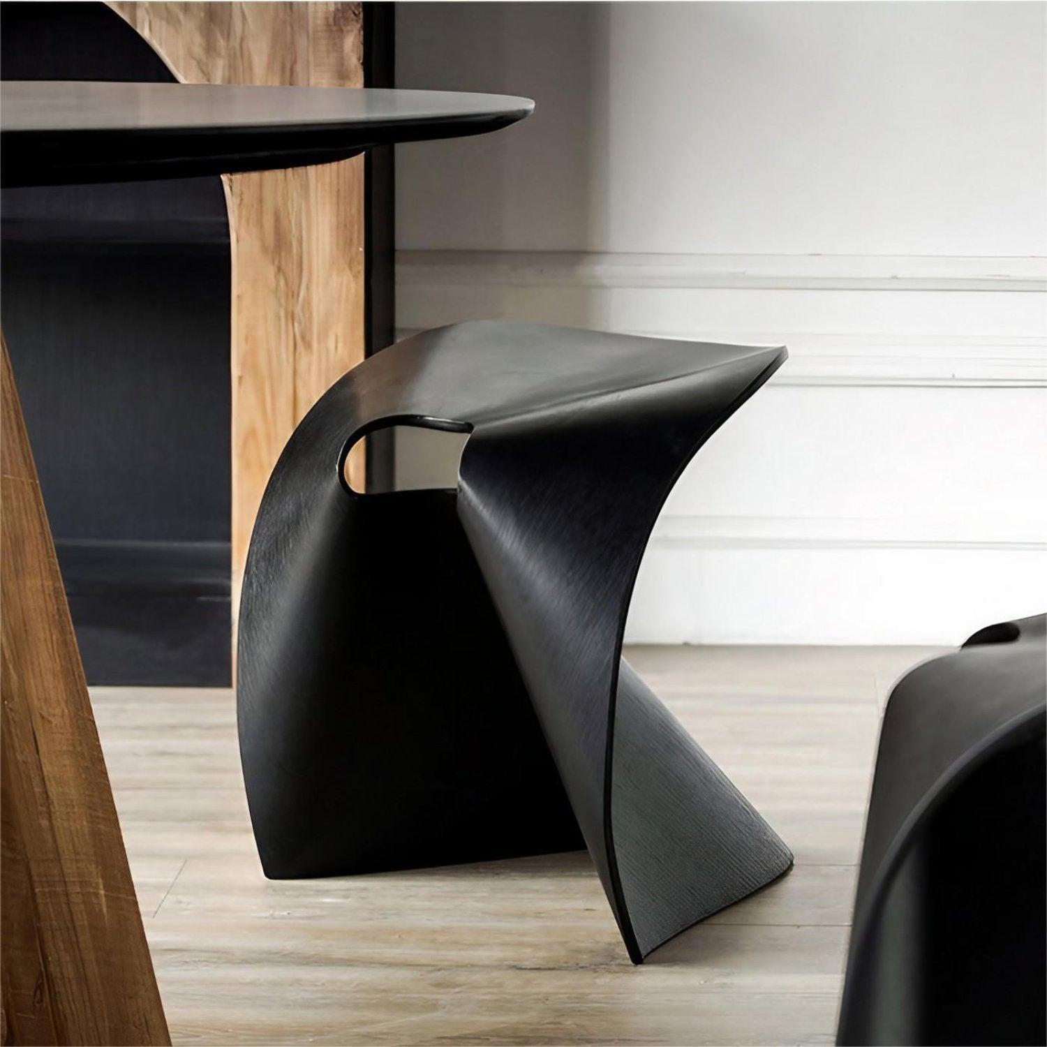 Light Luxury Solid Wood Side Table & Stool – Minimalist Design ...