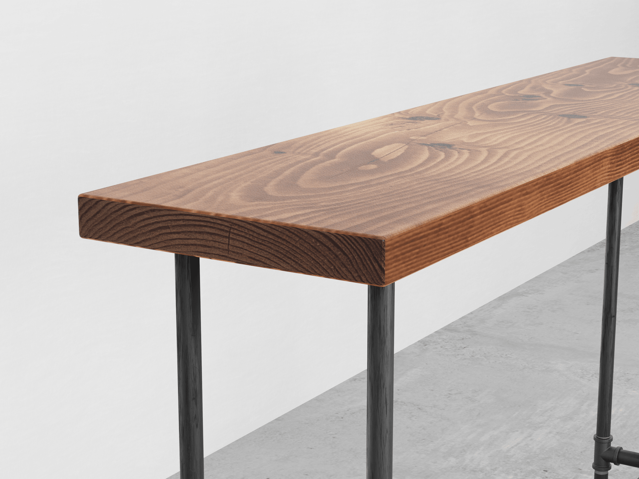 Woodartdeal Wood and pipe console table, Rustic console table