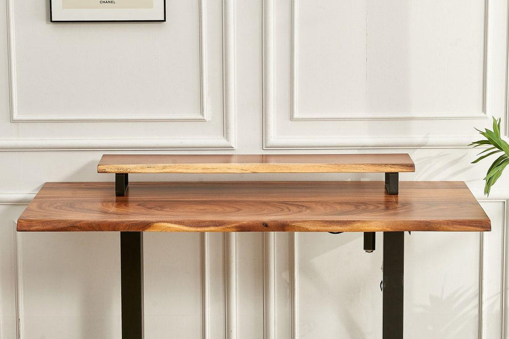 Woodartdeal Solid Wood Desk Shelf